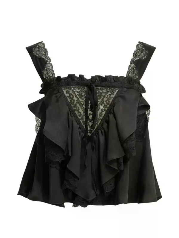 Chloé Lace-trim Ruffled Top