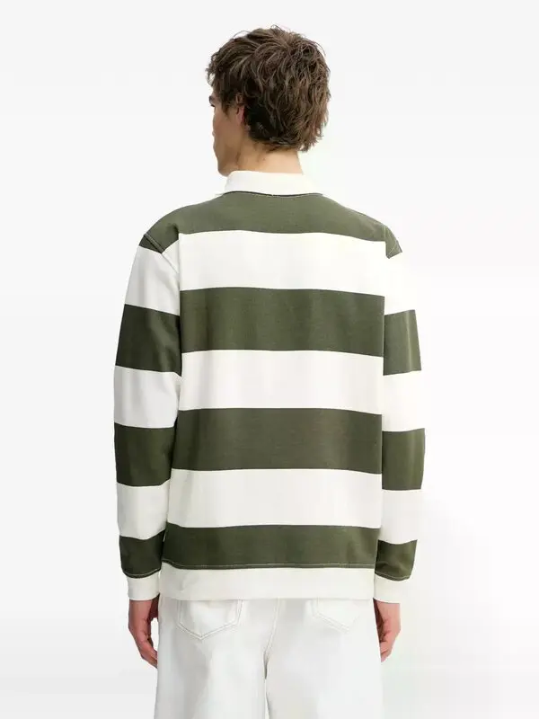 Marc O'polo Striped Polo-collar Sweatshirt