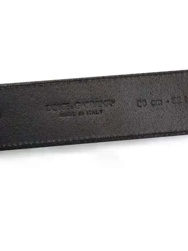 Dolce & Gabbana Leopard Print Belt With Dg Logo