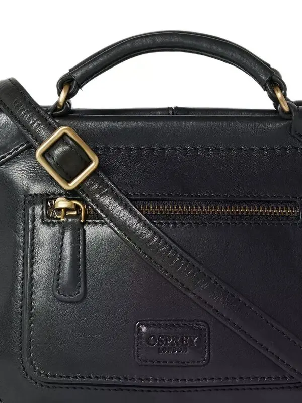 OSPREY Micro Oxford Leather Cross Body Bag - Black