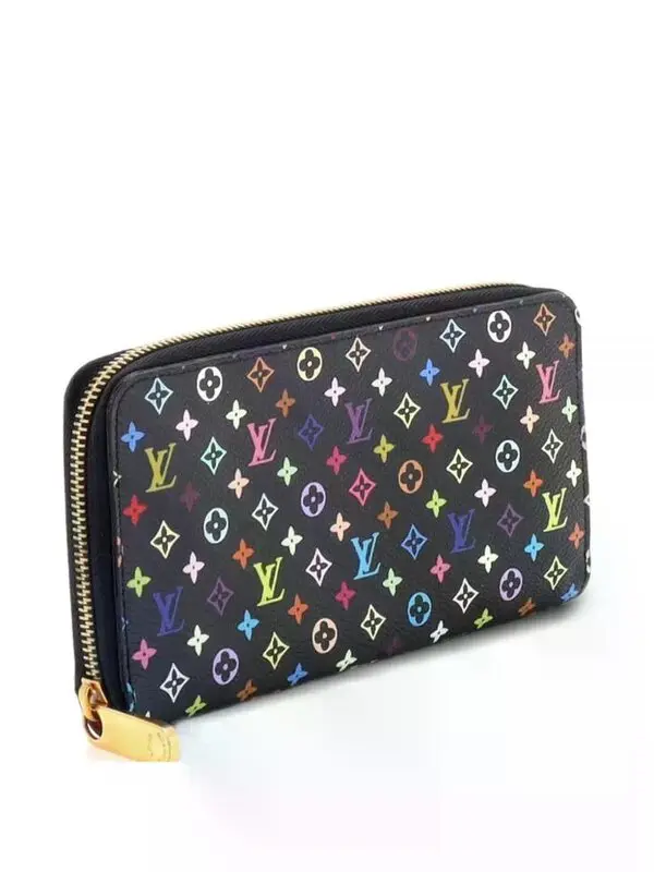 LOUIS VUITTON Zippy Wallet Monogram Multicolor Small Wallets - Black