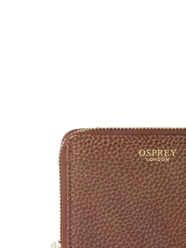OSPREY Small Core Logo-print Pebbled Wallet - Brown
