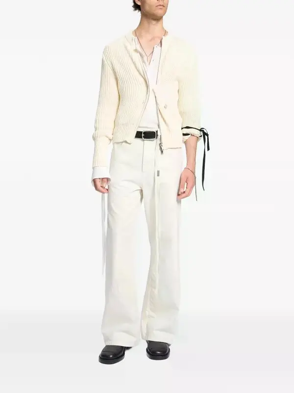 ANN DEMEULEMEESTER Ilyas Serafino Rib-jersey T-shirt