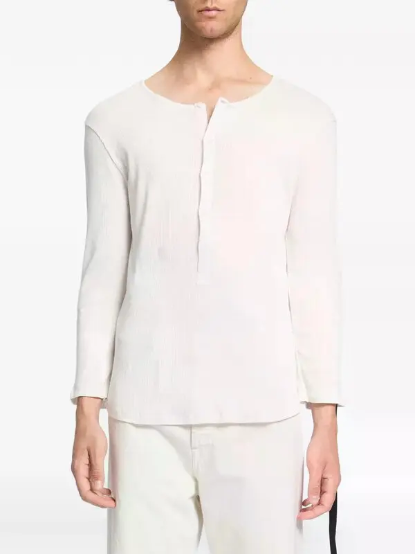 ANN DEMEULEMEESTER Ilyas Serafino Rib-jersey T-shirt
