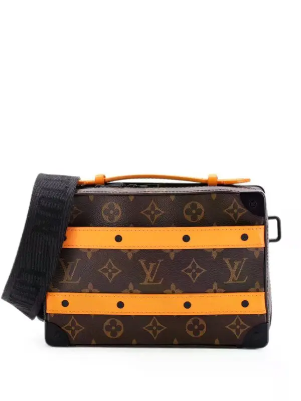 LOUIS VUITTON Handle Soft Trunk Bag Macassar Monogram Canvas Crossbody Bag