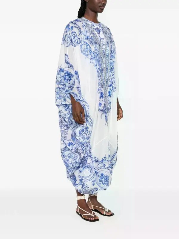 Camilla Crystal-embellished Graphic Print Kimono