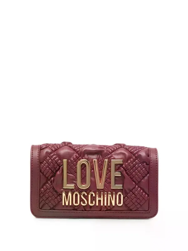 Moschino Quilted Logo-plaque Crossbody Bag