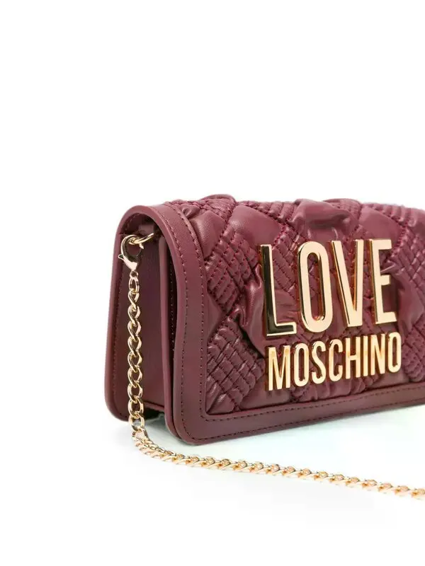 Moschino Quilted Logo-plaque Crossbody Bag