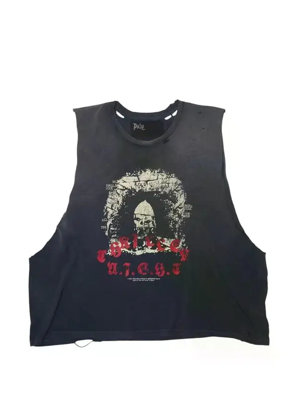 PALY Hollywood Thriller Night Cut-off Distressed Tank Top