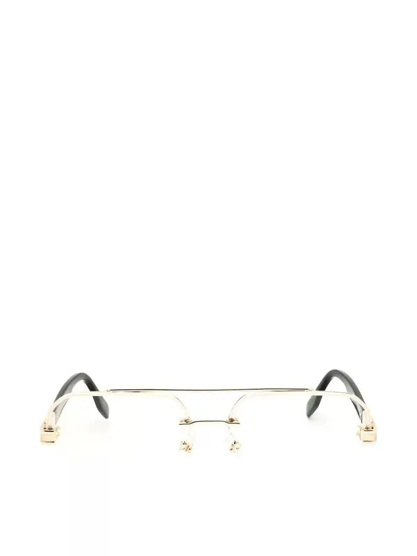 Marc Jacobs Semi-rimless Pilot-frame Glasses - Gold