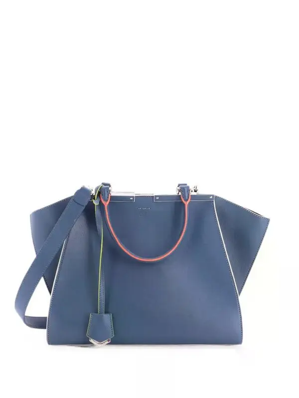 Fendi Petite 3jours Bag Leather Satchel - Blue