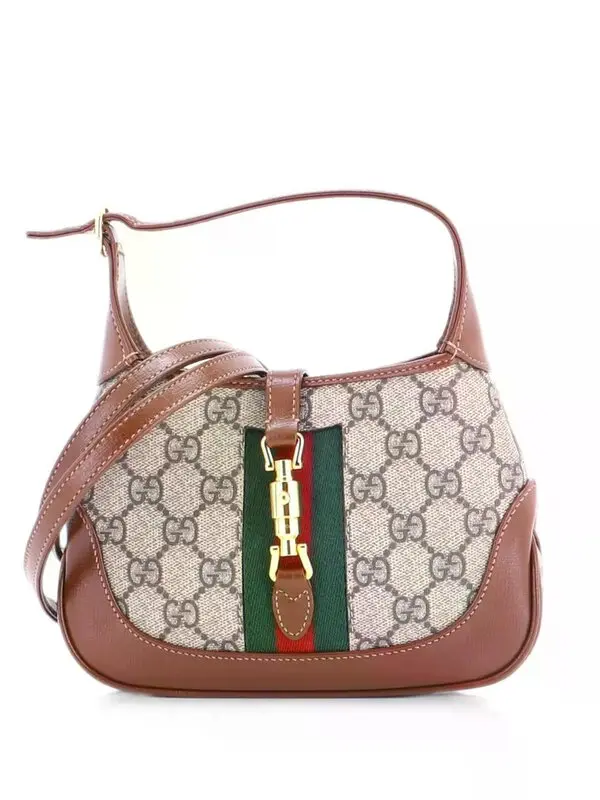 Gucci Jackie 1961 Gg Coated Canvas Mini Hobo Bag