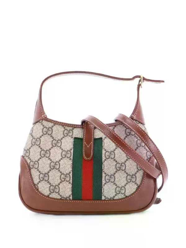 Gucci Jackie 1961 Gg Coated Canvas Mini Hobo Bag