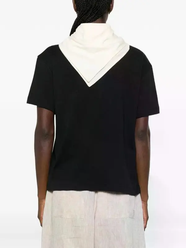 TOTEME Scarf Detail T-shirt - Black