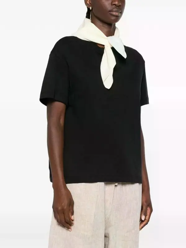TOTEME Scarf Detail T-shirt - Black