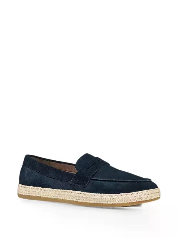 Geox Pantelleria Suede Espadrille Loafers - Blue