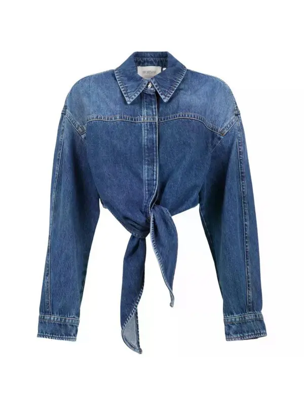 Sportmax Tie-fastening Denim Shirt