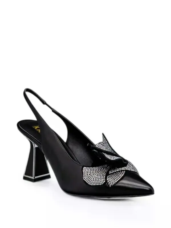 KAT MACONIE Crystal-embellished Slingback Pumps
