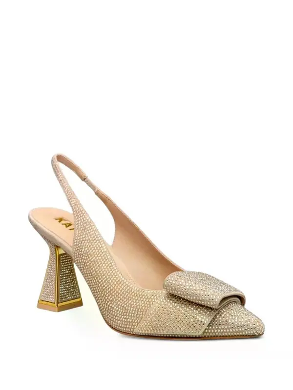 KAT MACONIE Crystal-embellished Bow Slingback Pumps