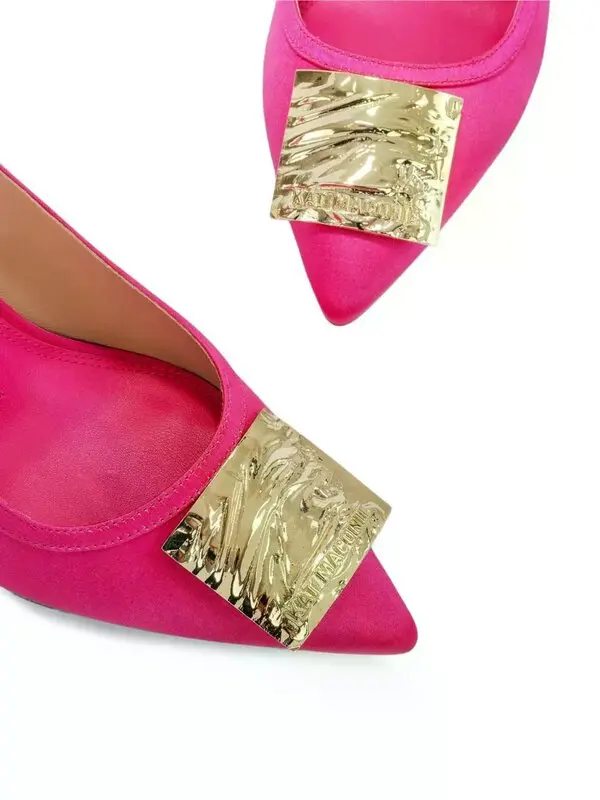 KAT MACONIE Katia Slingback Pumps With Logo Plaque - Pink