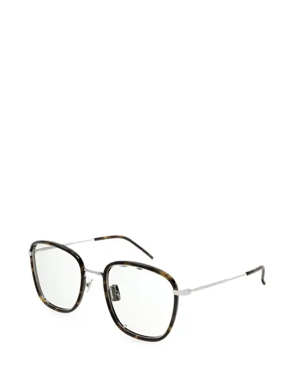 Saint Laurent Square Frame Eyeglasses - Brown