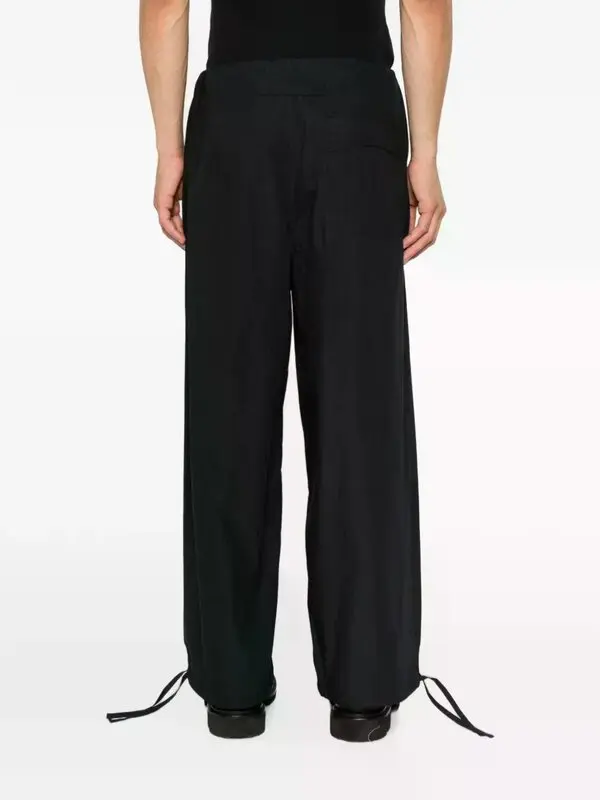 Études Studio Wide Leg Drawstring Hem Trousers