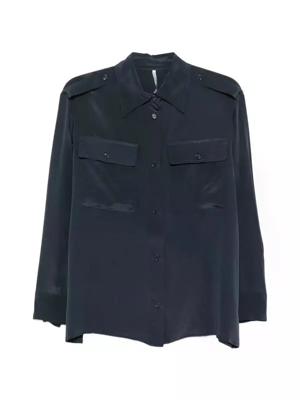 Liviana Conti Buttoned Pocket Shirt - Blue