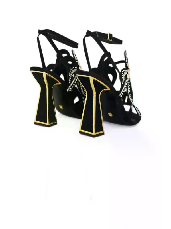 KAT MACONIE Crystal-embellished Palm-tree Sandals