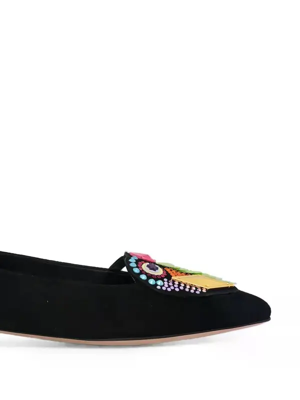 KAT MACONIE Embellished Pointed-toe Ballet Flats