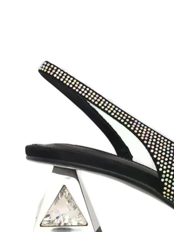 KAT MACONIE Crystal-embellished Slingback Pumps