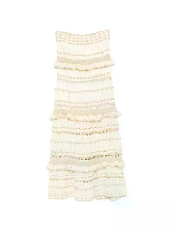 Zimmermann Crochet Ruffled Skirt