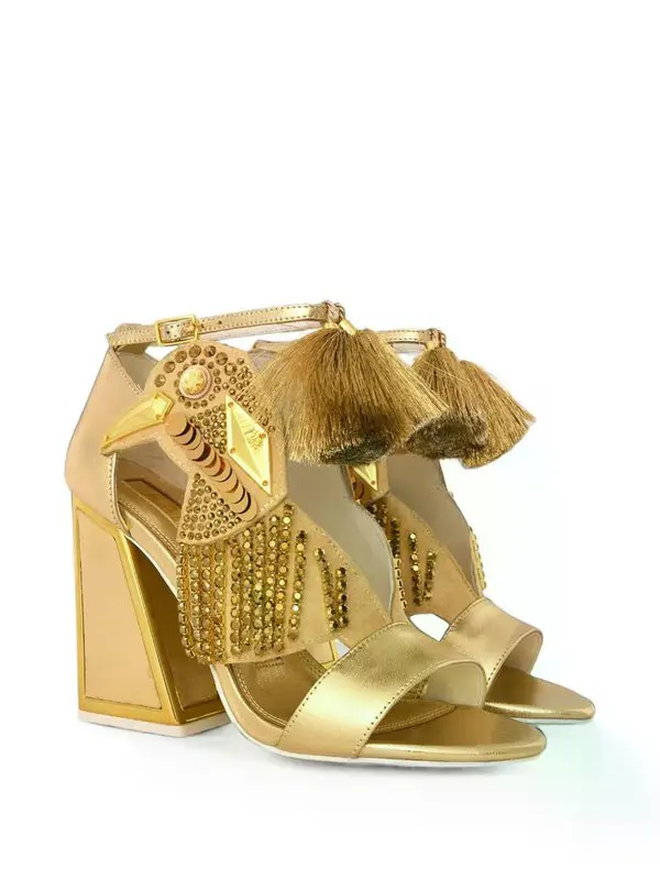 KAT MACONIE Aya Embellished Bird-motif Sandals - Pink