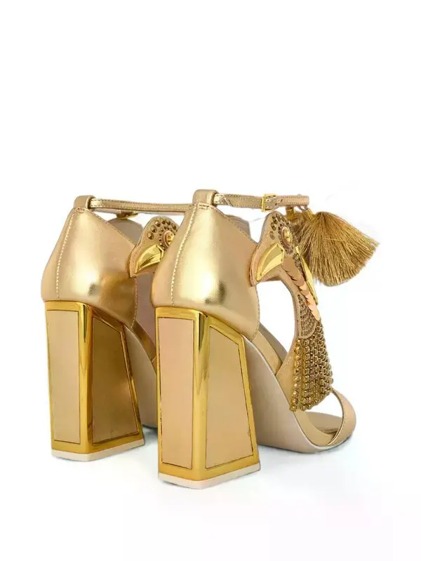 KAT MACONIE Aya Embellished Bird-motif Sandals - Pink