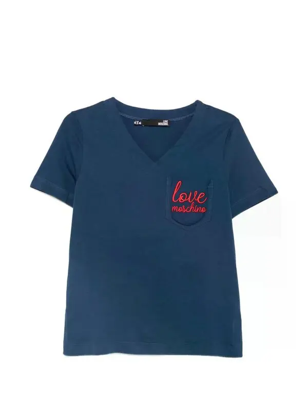 Moschino Logo-embroidered T-shirt
