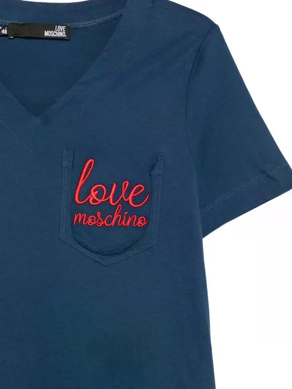 Moschino Logo-embroidered T-shirt