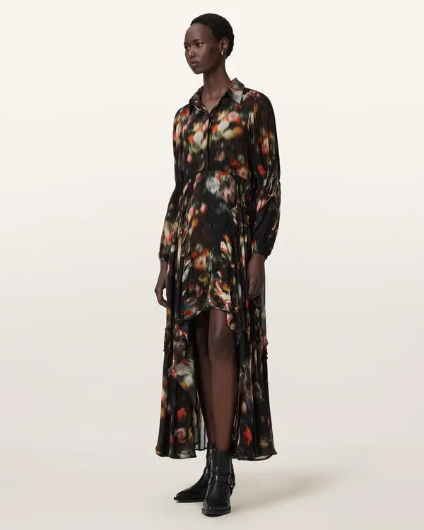 ALLSAINTS Maria Relaxed Fit Floral Midi Dress