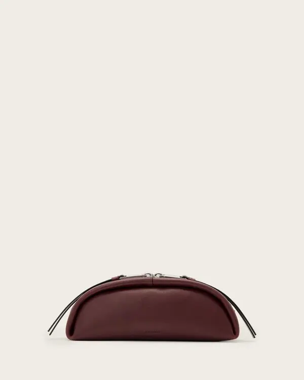 ALLSAINTS Rosalie Leather Pouch - Red