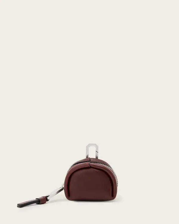 ALLSAINTS Rosalie Leather Airpod Case - Red