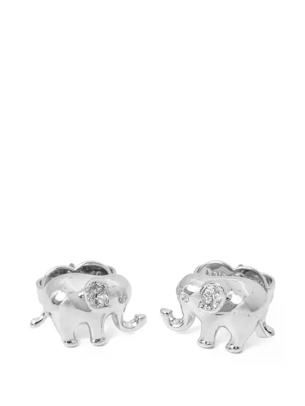 Kate Spade New York Crystal Embellished Elephant Earrings - Silver