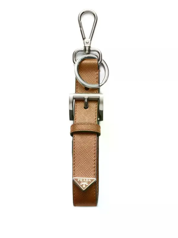 Prada Snap Hook Leather Keychain