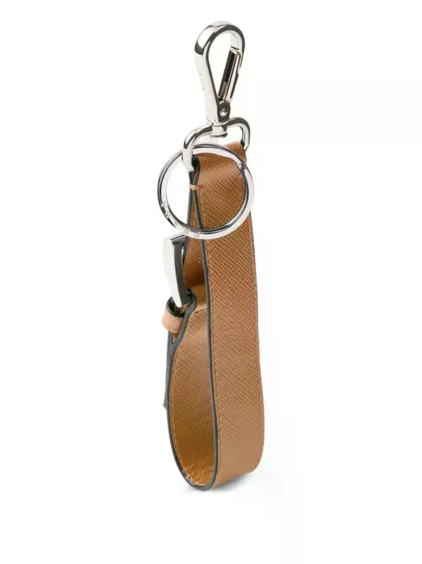 Prada Snap Hook Leather Keychain