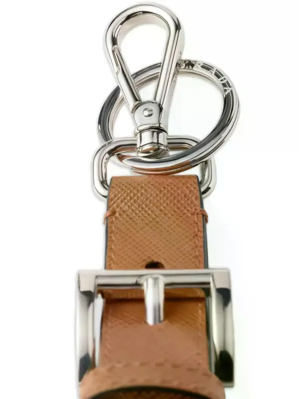 Prada Snap Hook Leather Keychain