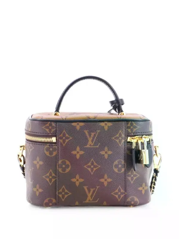LOUIS VUITTON Vanity Handbag Reverse Monogram Canvas Pm Satchel