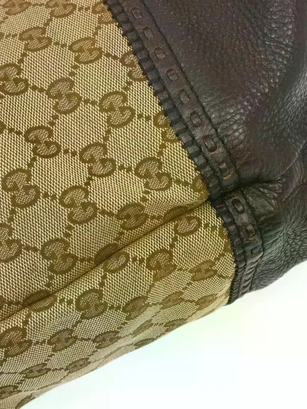 Gucci 1990-2000s Bamboo Gg Tote Bag