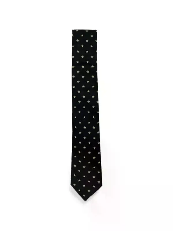 Yohji Yamamoto Star Pattern Derby Tie - Black