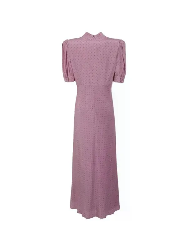 Alessandra Rich Polka-dot Pearl-button Dress