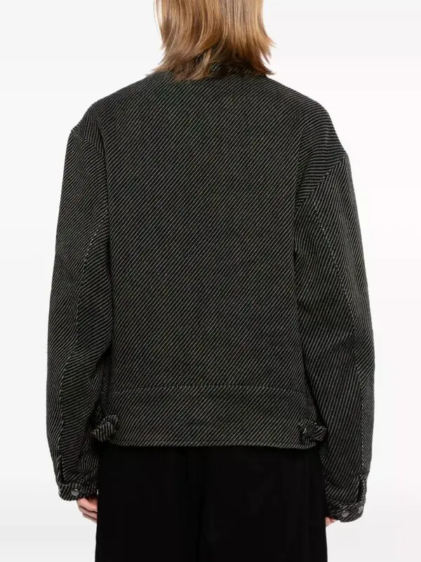 Yohji Yamamoto Striped Biker Jacket
