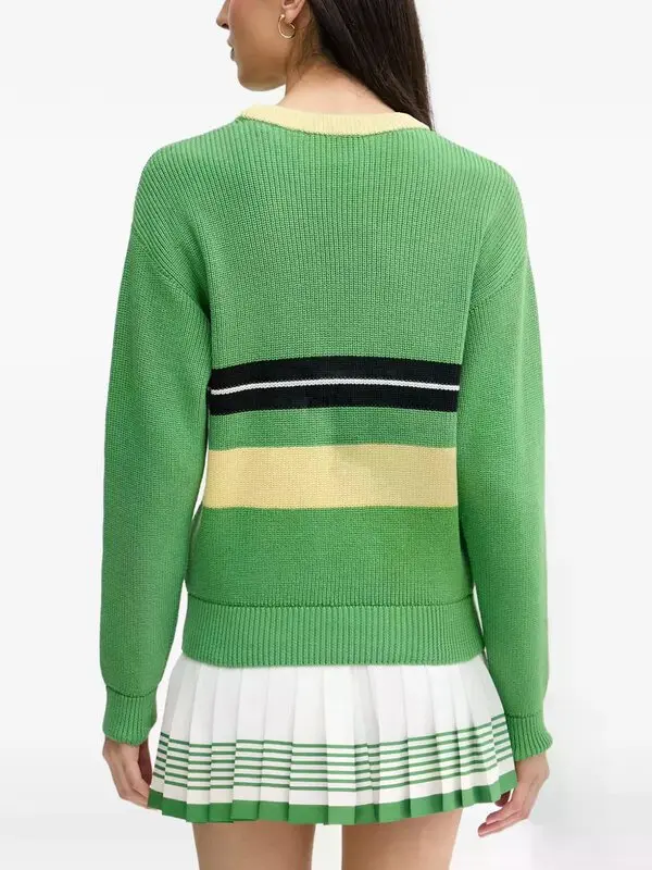 Lacoste Striped Logo-patch Sweater