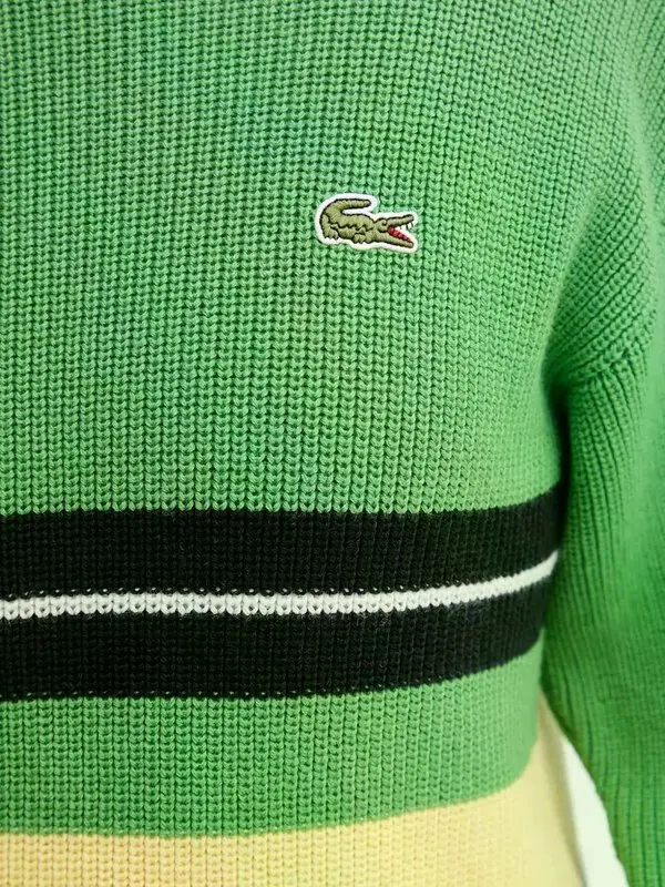 Lacoste Striped Logo-patch Sweater