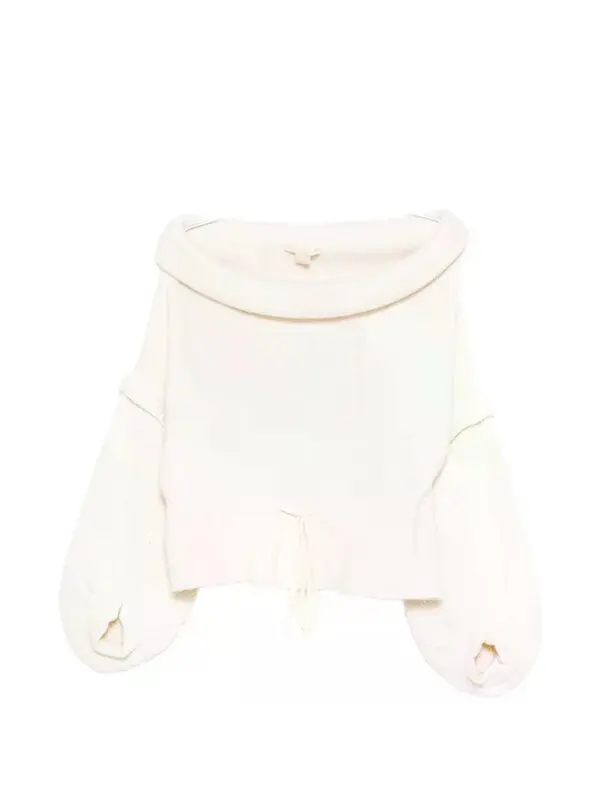 Antonio Berardi Off-shoulder Ribbed-knit Sweater